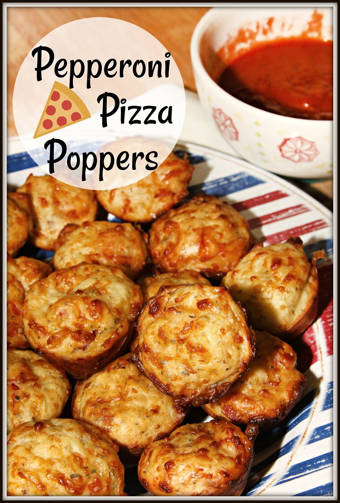 Pepperoni Pizza Poppers - For the Love of Food