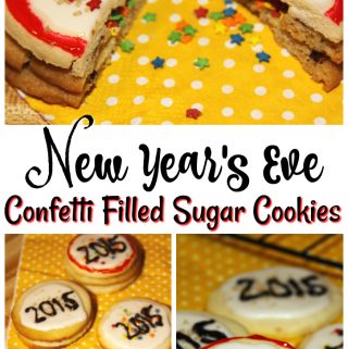 New Year's Eve Confetti Filled Sugar Cookies - For the Love of Food