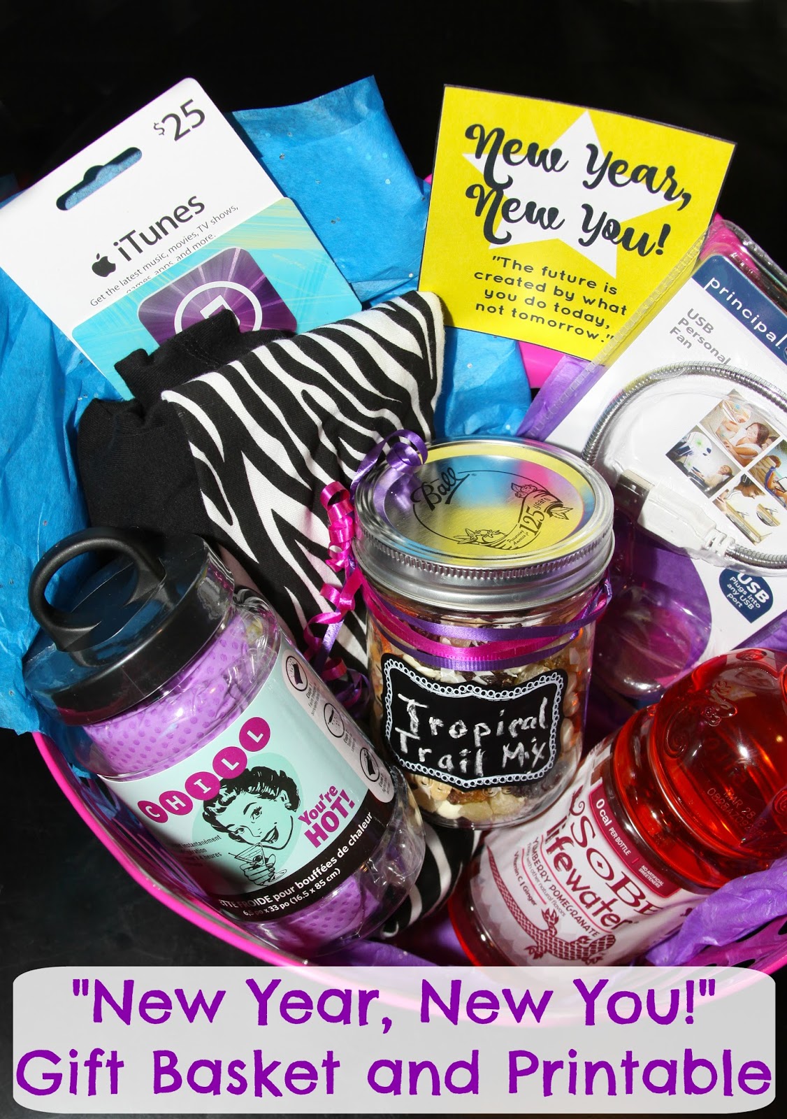 New Year, New You Free Printable and Get Fit Gift Basket - For the Love ...