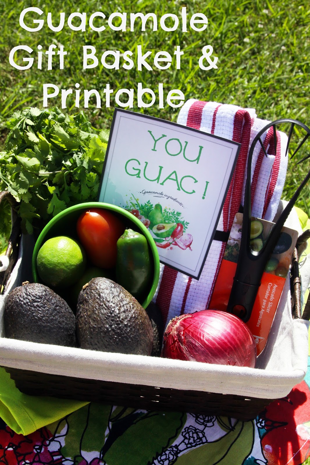Guacamole Gift Basket and Free Printable - You Guac! - For the Love of Food