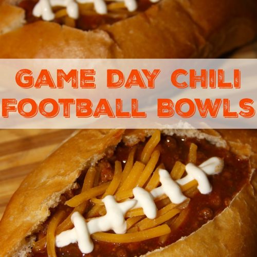 Game Day Chili Filled Football Bread Bowls and the Riunite Chili Cook ...