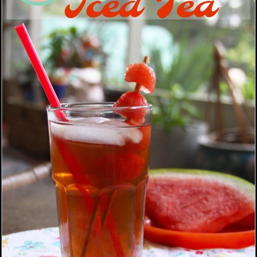 Summertime Watermelon Iced Tea - For the Love of Food