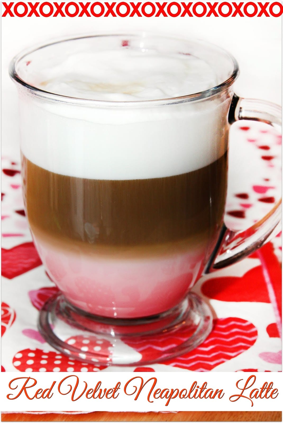 Red Velvet Neapolitan Latte - For the Love of Food