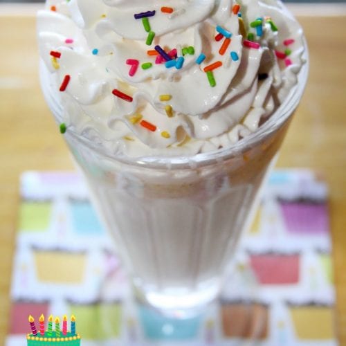 Festive Birthday Cake Milkshake - For the Love of Food