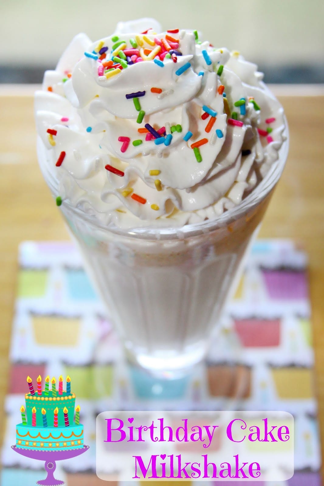 Festive Birthday Cake Milkshake - For the Love of Food
