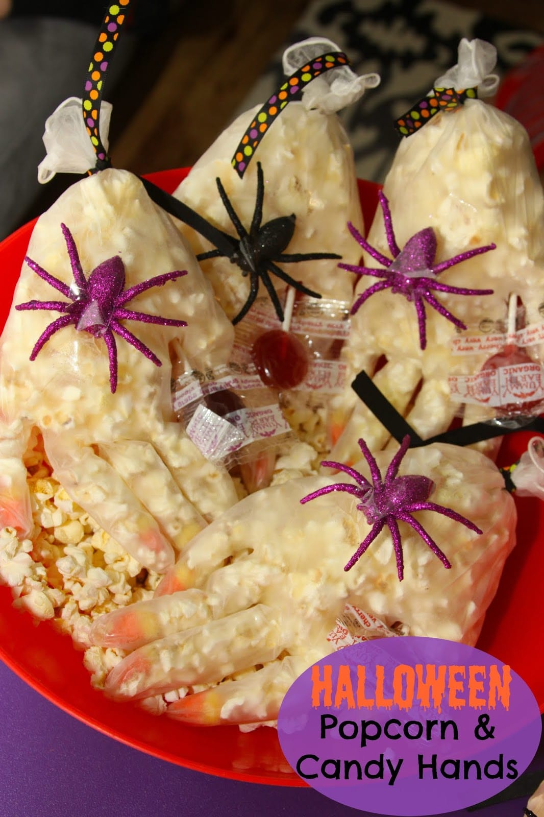 Spider Popcorn and Candy Hands and our Halloween Recap - For the Love ...