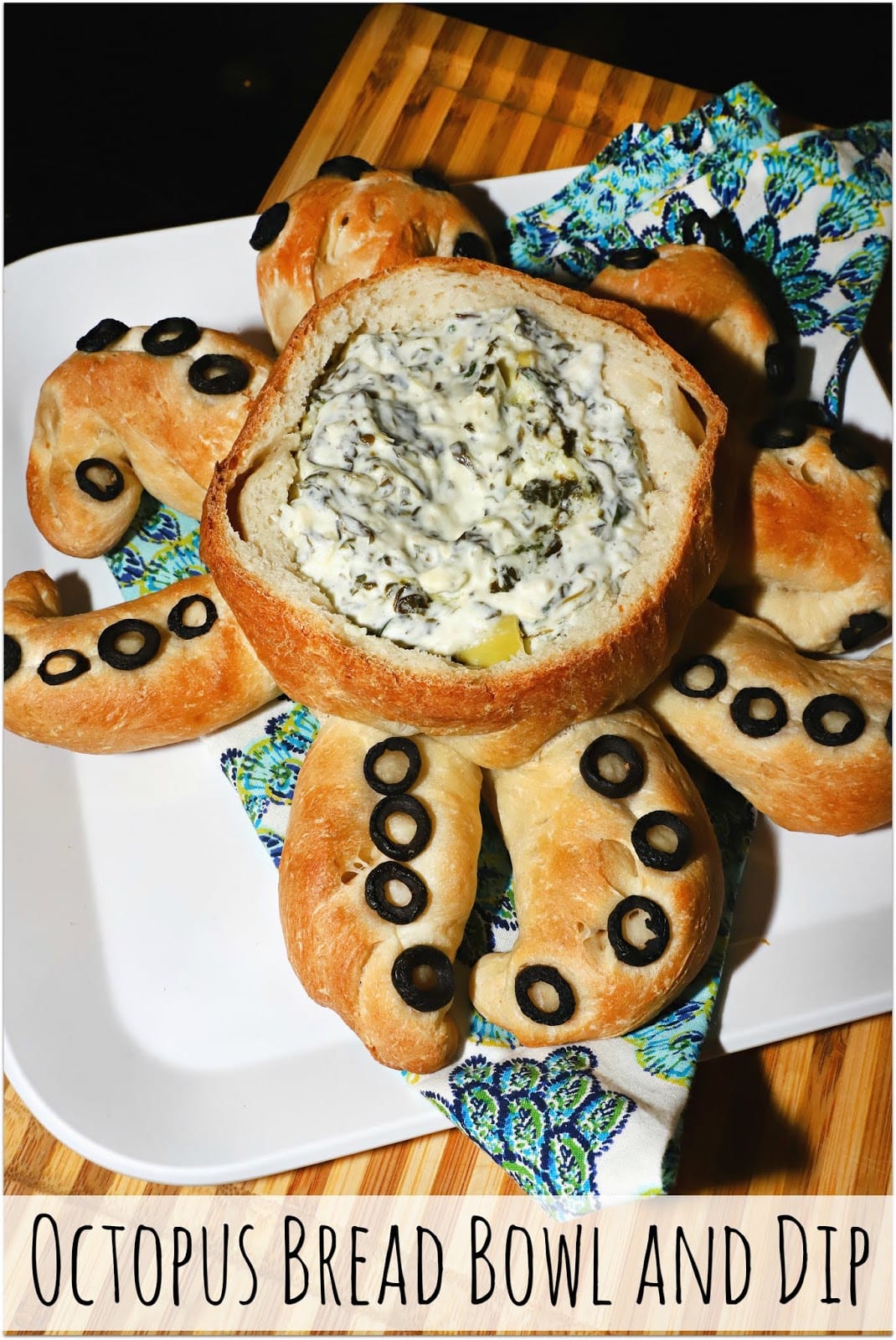 Octopus Bread Bowl and Dip | New Rocktopus Toy - For the Love of Food