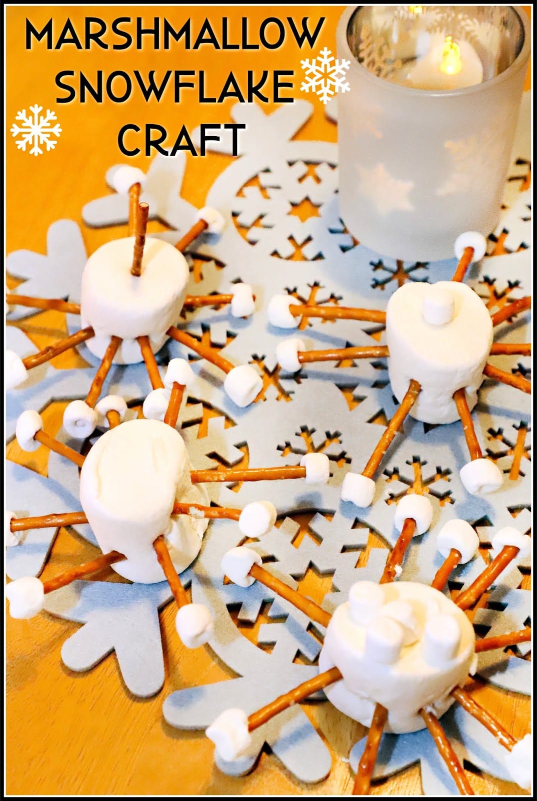 Marshmallow Snowflake Craft -Snow Day Fun! - For the Love of Food