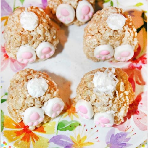 Bunny Butt Rice Krispies Treats #EasterSweetsWeek - For the Love of Food