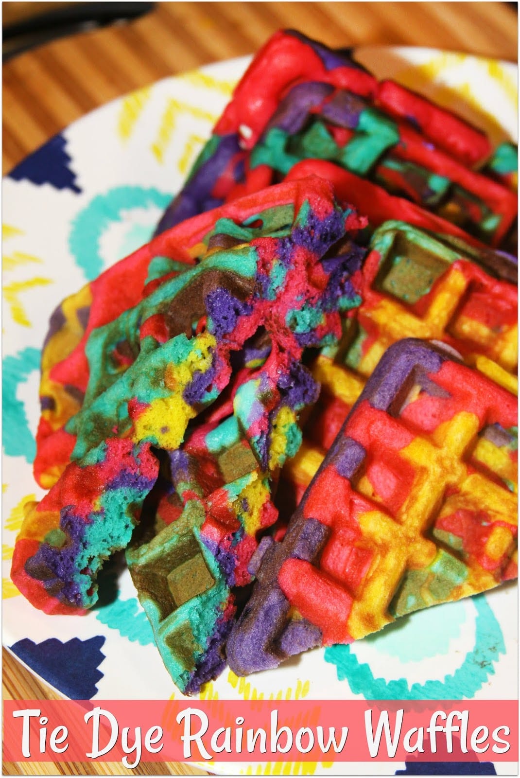Rainbow Waffles
