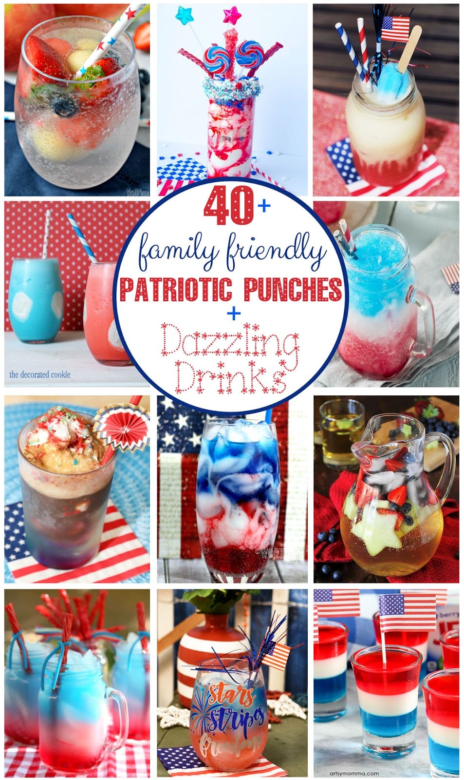40+ Family Friendly Patriotic Punches & Dazzling Drinks - For the Love ...