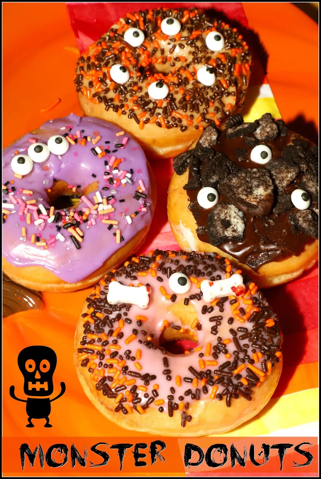 Halloween Monster Donuts - For the Love of Food