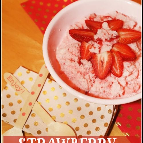Strawberry Snow Ice Cream - For the Love of Food