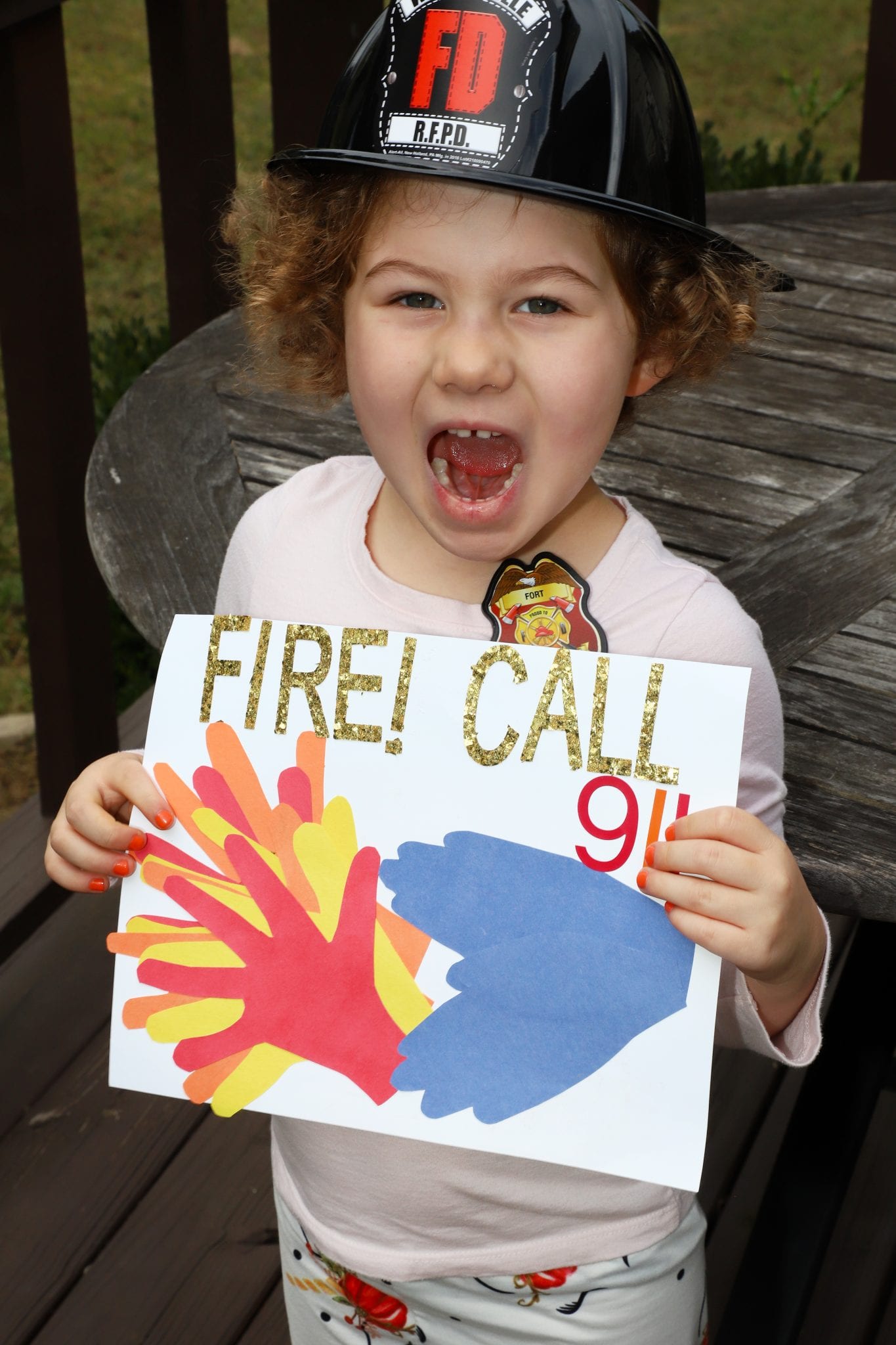 Fire Safety Handprint Craft and Family Safety Tips with Kidde - For the ...