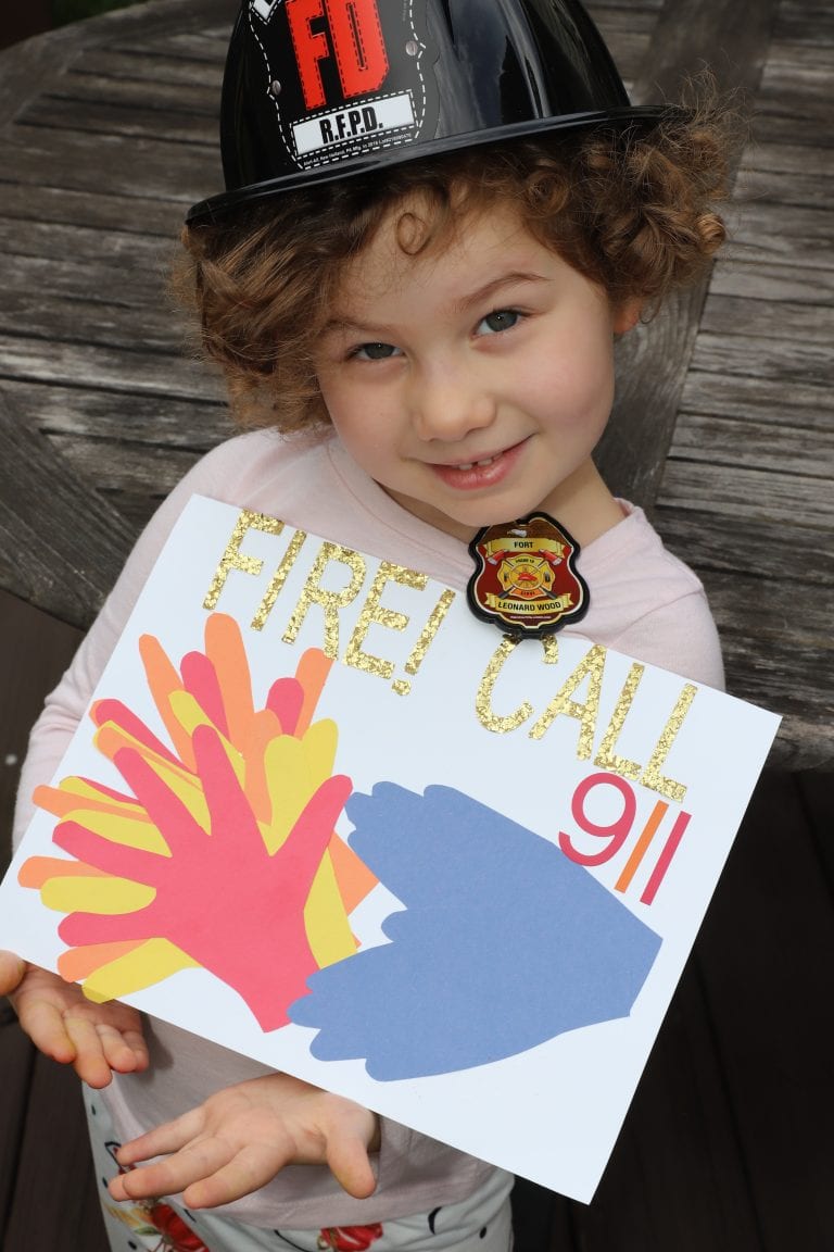 Fire Safety Handprint Craft and Family Safety Tips with Kidde - For the ...