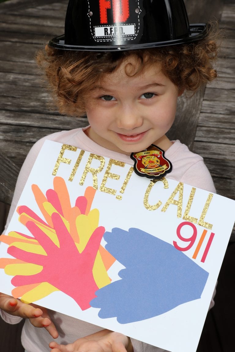 Fire Safety Handprint Craft and Family Safety Tips with Kidde - For the ...