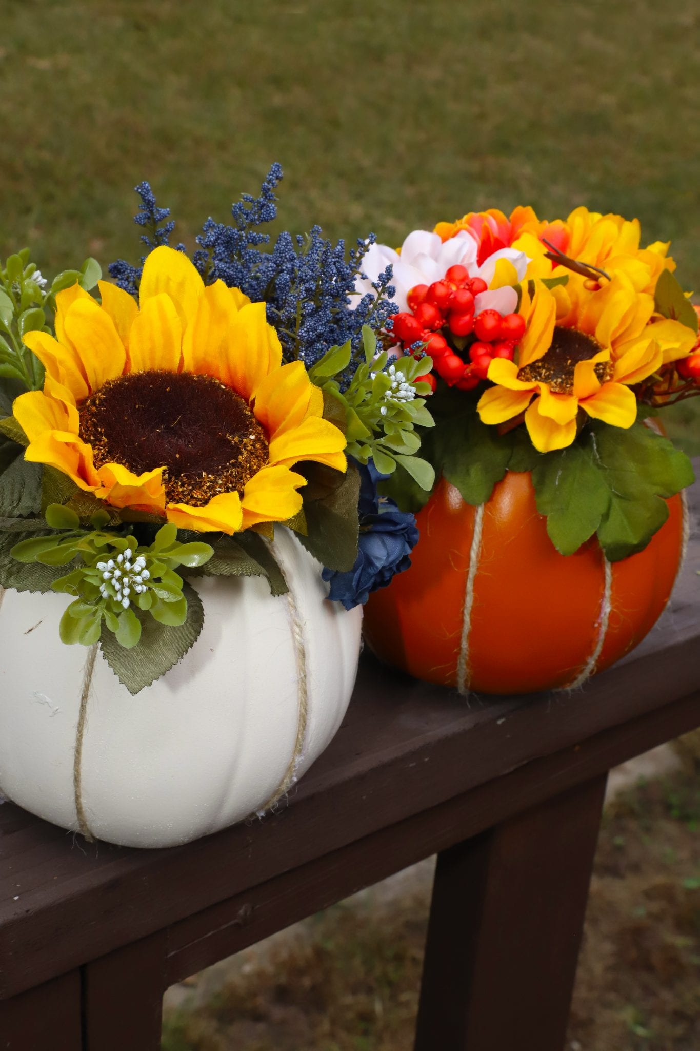 DIY Fall Floral Pumpkins - For the Love of Food