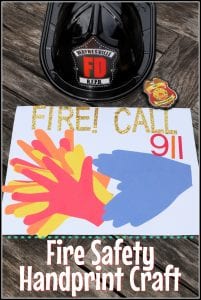 Fire Safety Handprint Craft and Family Safety Tips with Kidde - For the ...