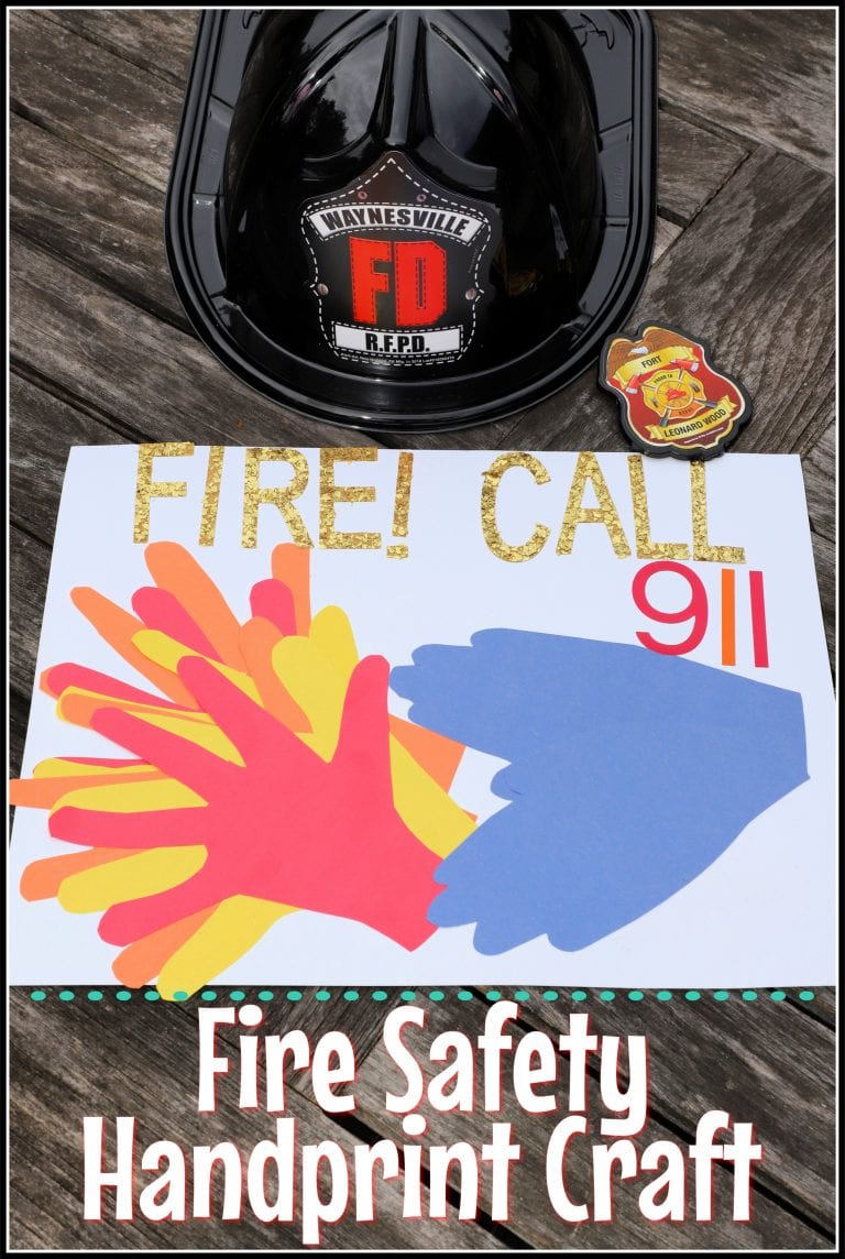 Fire Safety Handprint Craft and Family Safety Tips with Kidde - For the ...