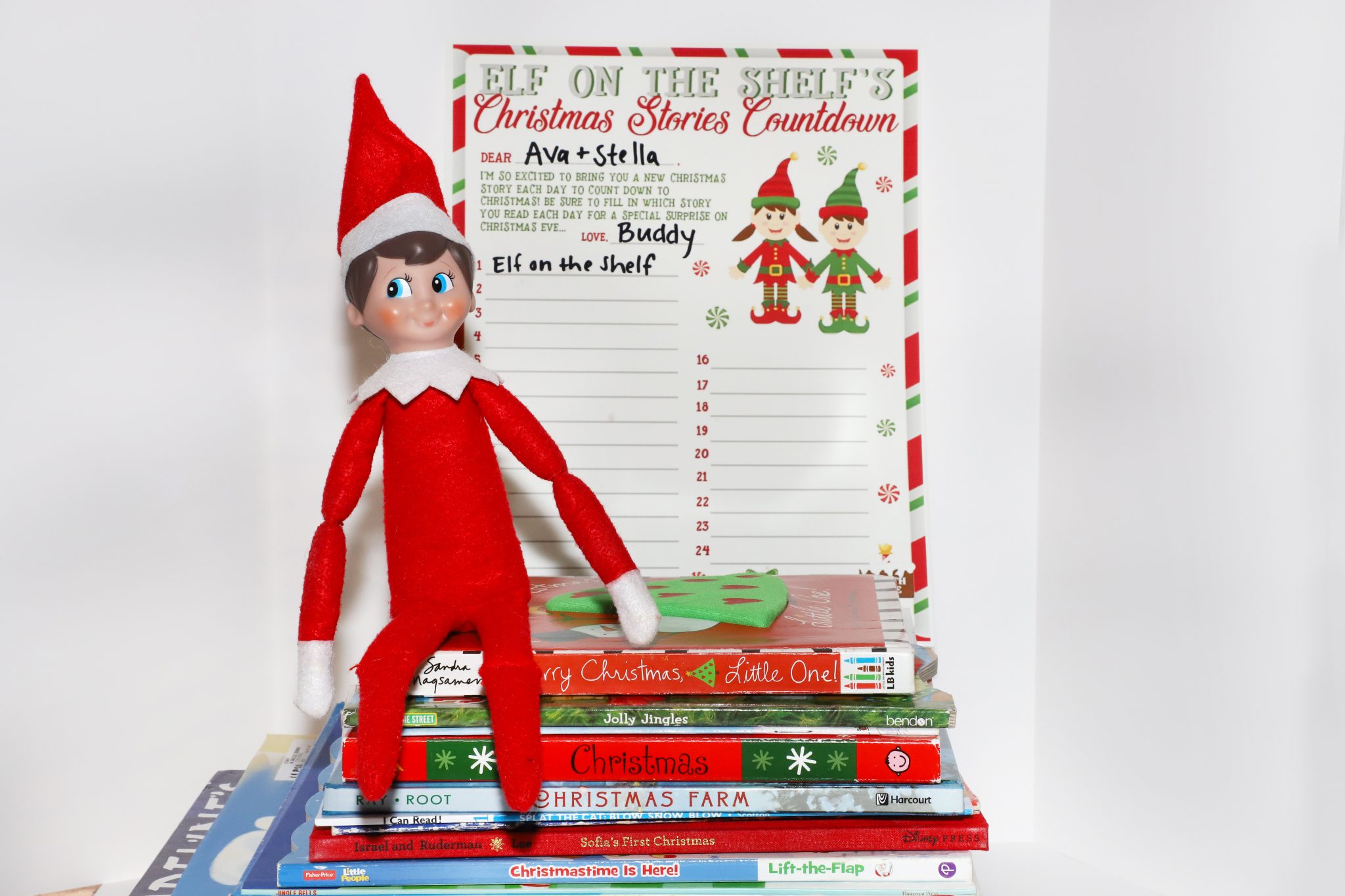 Elf on the Shelf Christmas Stories Countdown Printable - For the Love ...