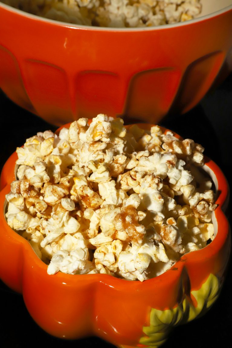 Pumpkin Spice Popcorn - For the Love of Food
