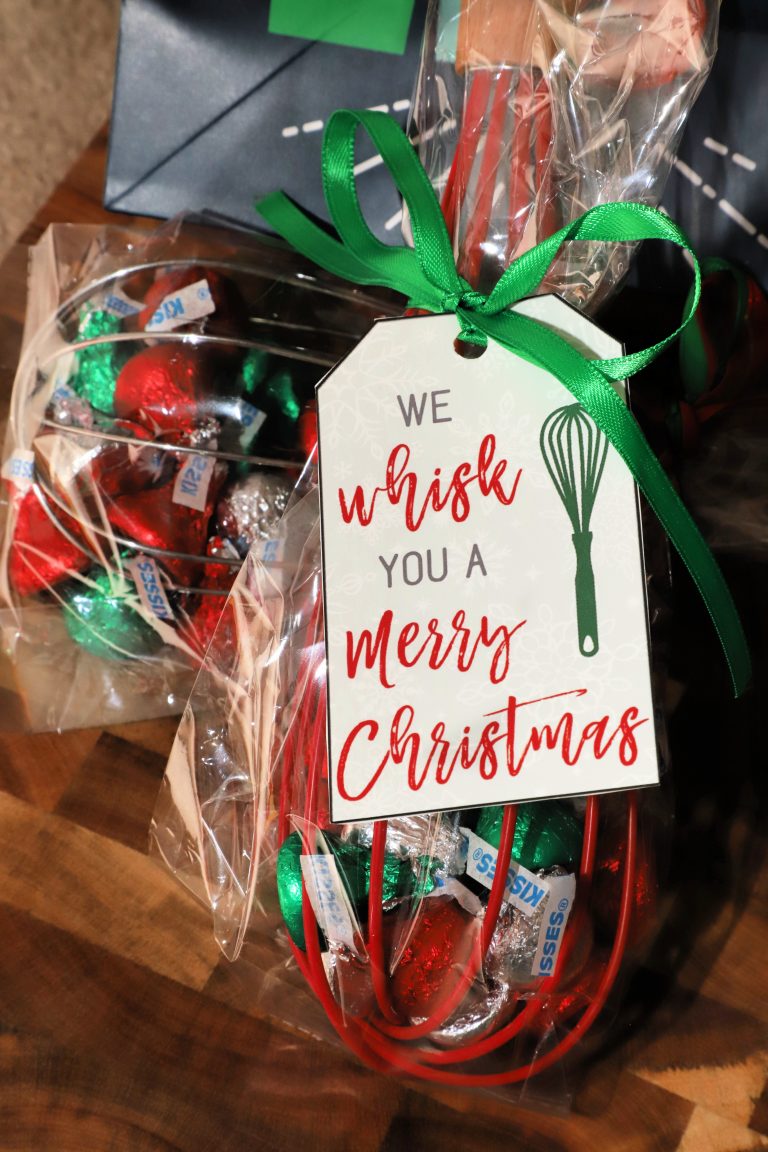 DIY Holiday Whisk Gift Idea + Printable Tags - For the Love of Food