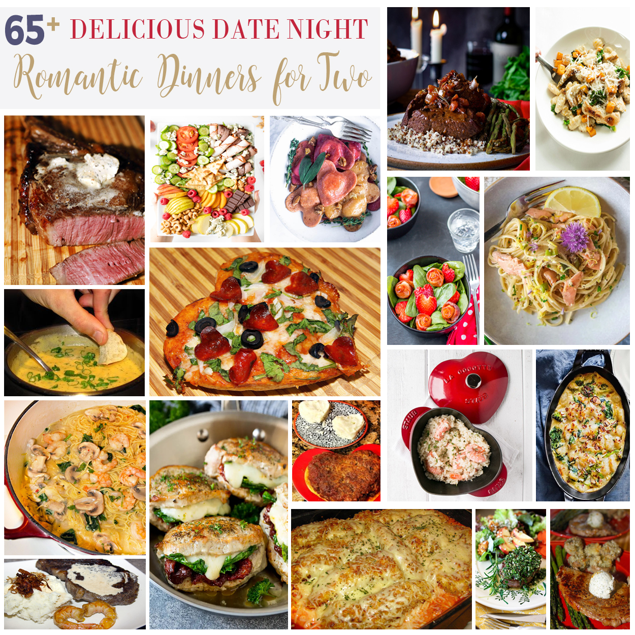 65+ Delicious Date Night Romantic Dinners for Two - For the Love of Food