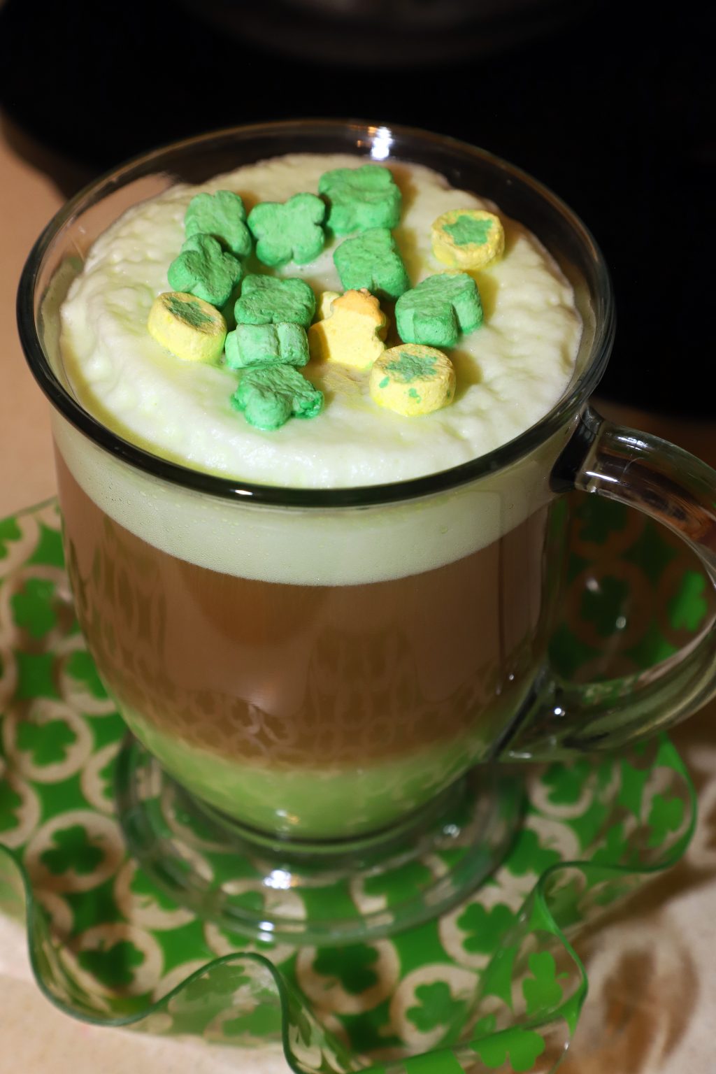 Lucky Charms Shamrock Latte - For the Love of Food