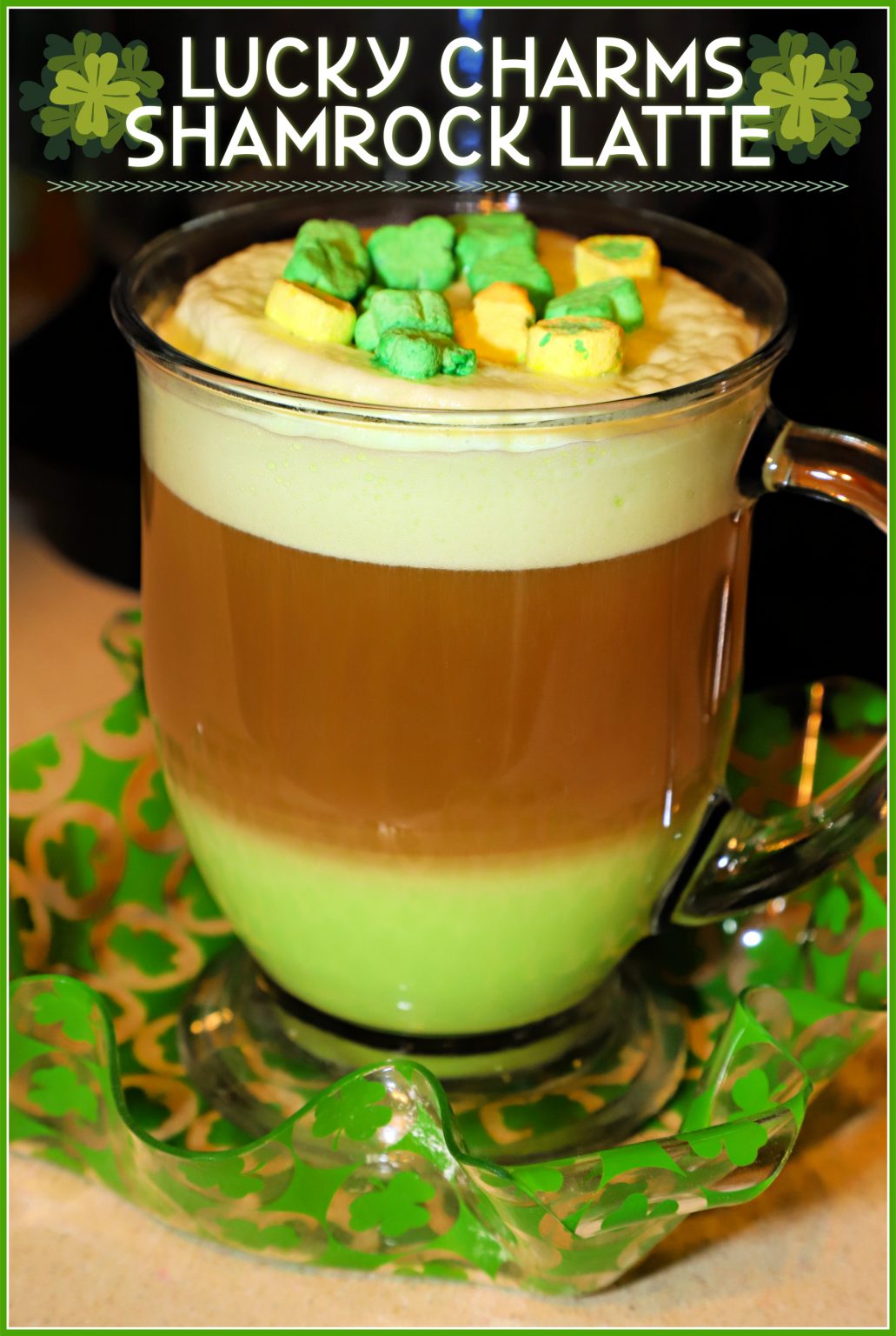 Lucky Charms Shamrock Latte - For the Love of Food