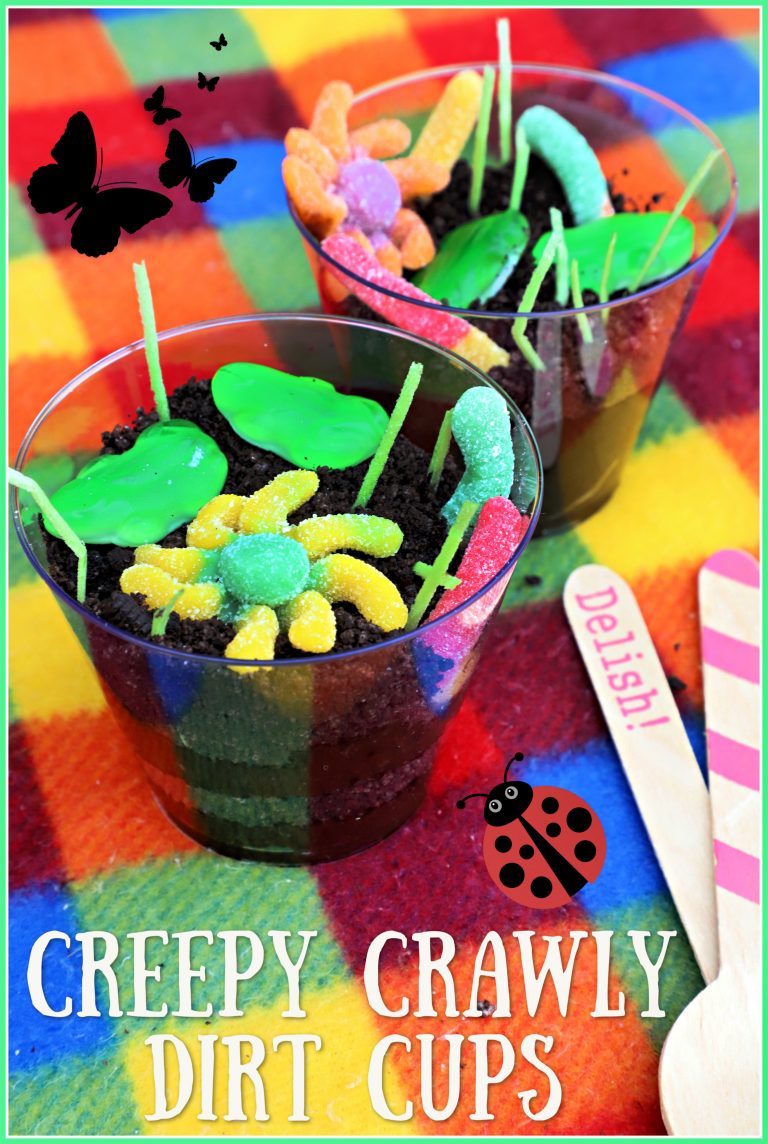 Creepy Crawly Dirt Cups for Earth Day - For the Love of Food