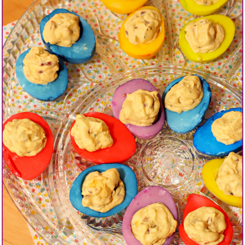 Springtime Rainbow Deviled Eggs For The Love Of Food