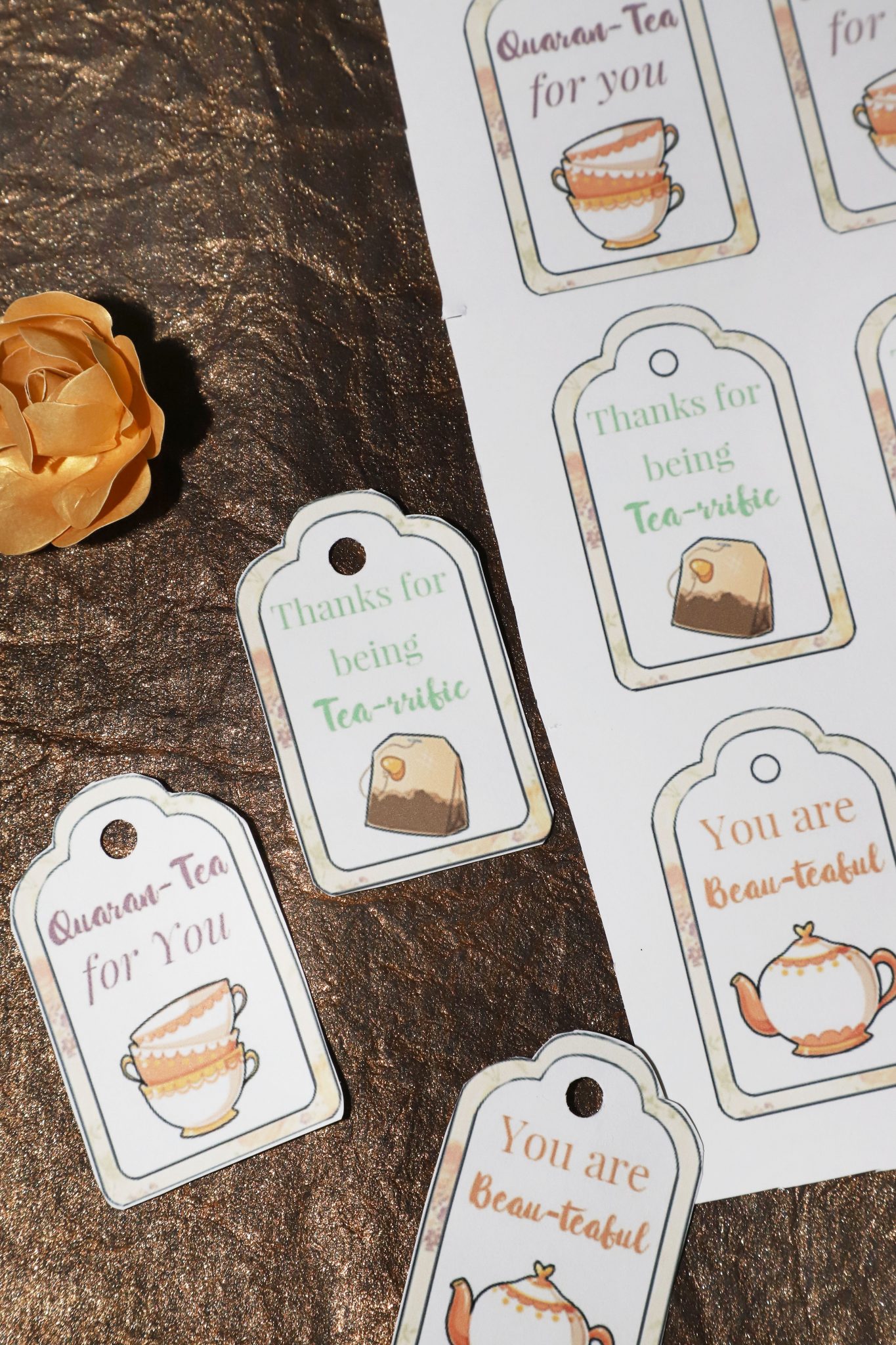 Tea Gift Baskets with Printable Tags - For the Love of Food