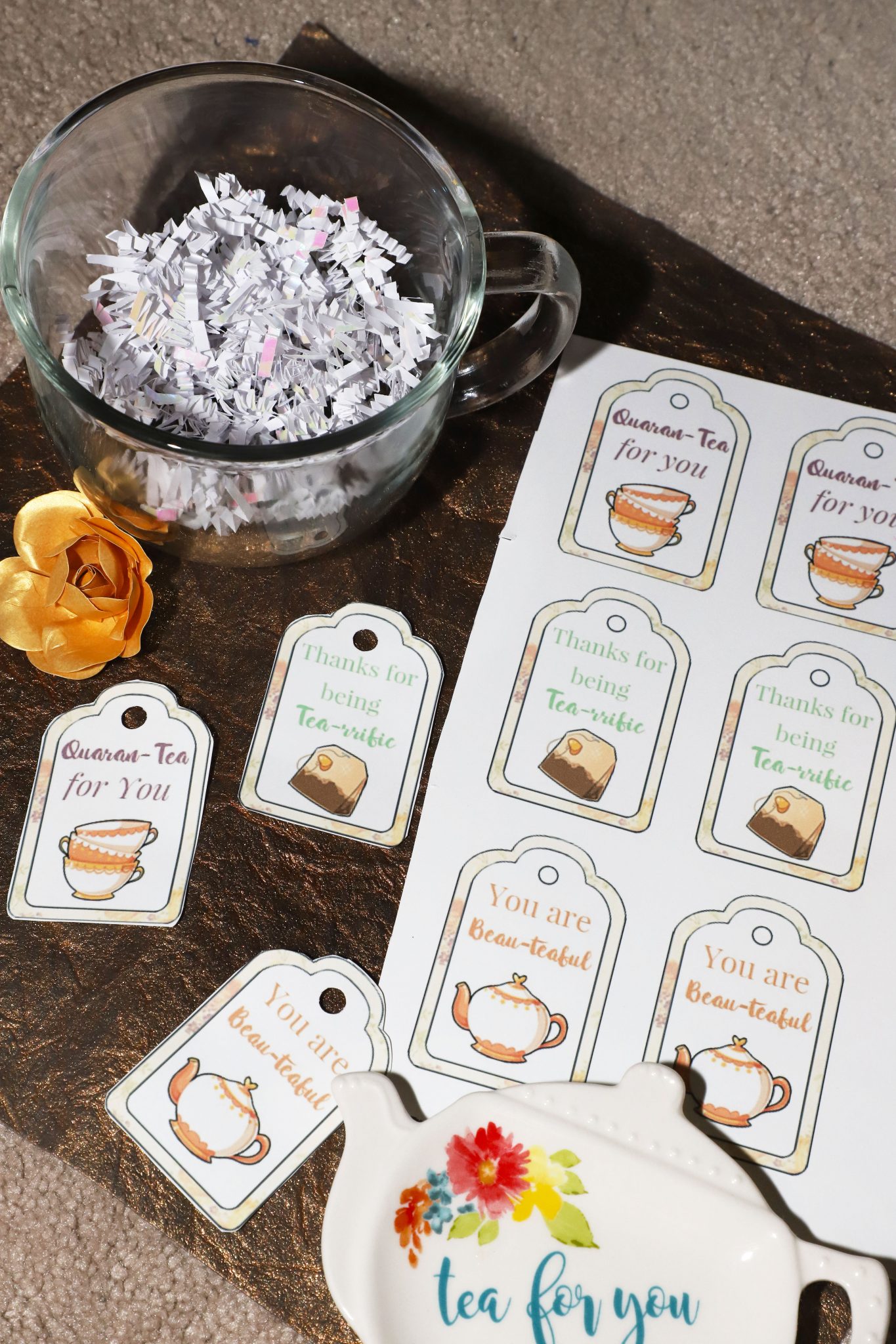 Tea Gift Baskets with Printable Tags - For the Love of Food