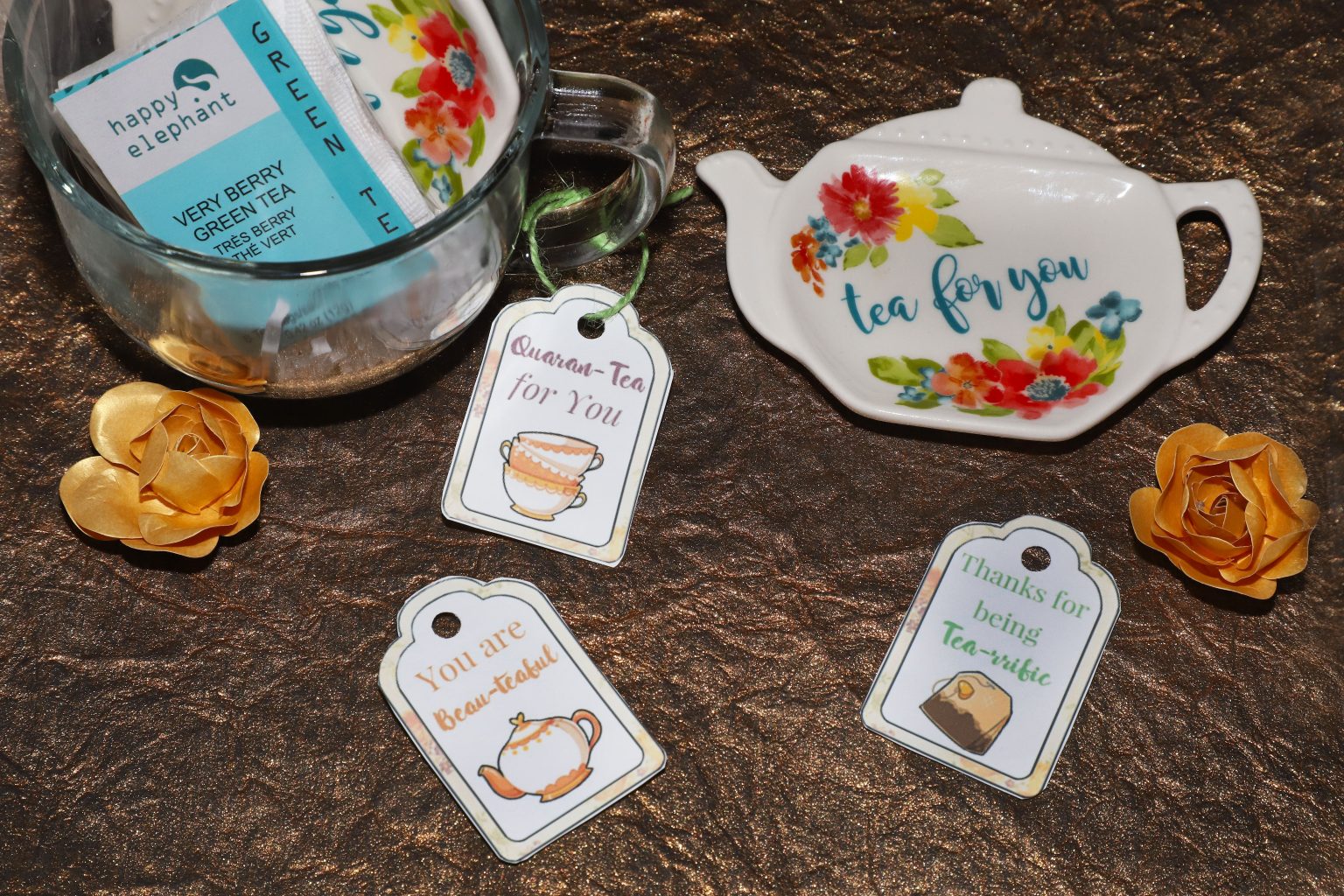 Tea Gift Baskets with Printable Tags - For the Love of Food
