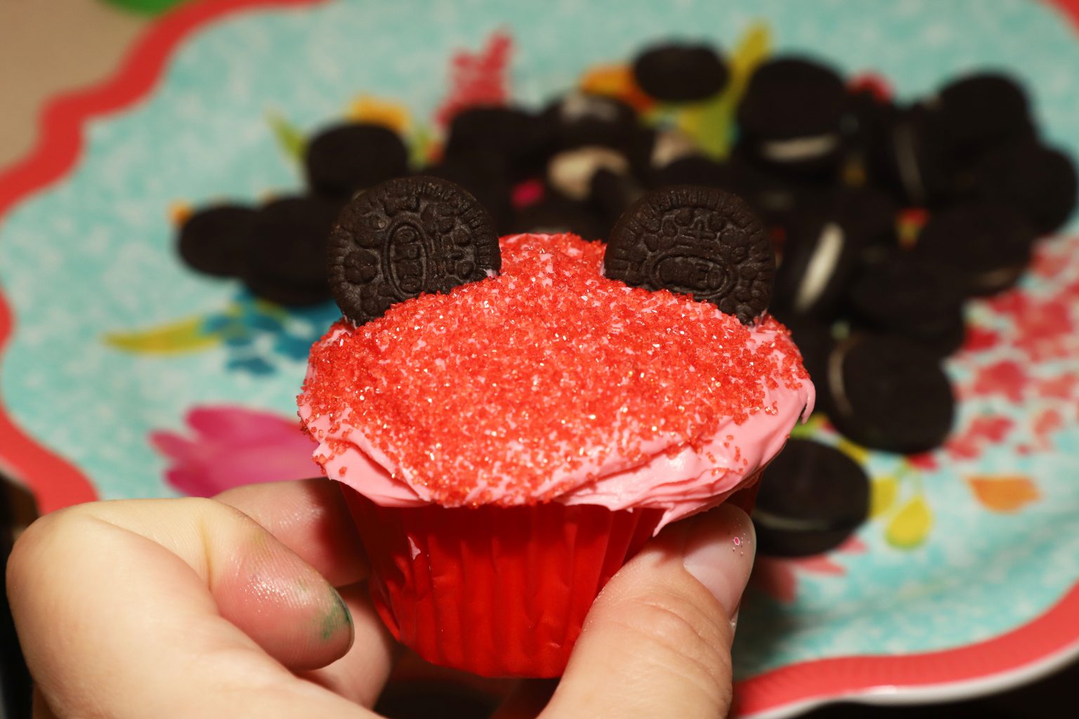 Mickey Mouse Sprinkles Cupcakes - For the Love of Food