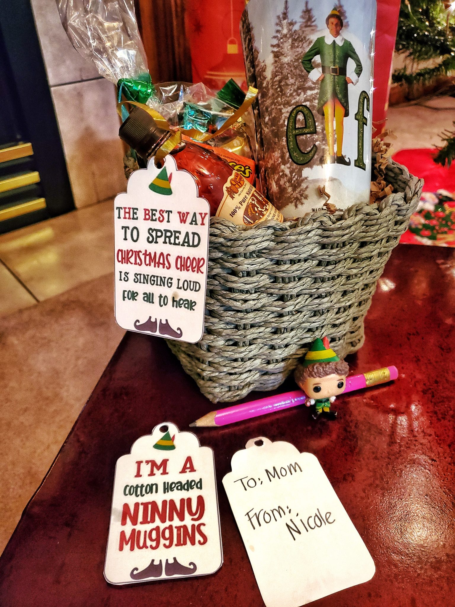 Printable "Elf" Movie Themed Holiday Tags and Gift Baskets - For the ...