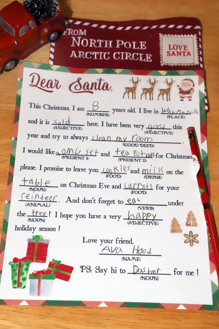 Printable Mad Libs Santa Letter For Kids - For the Love of Food