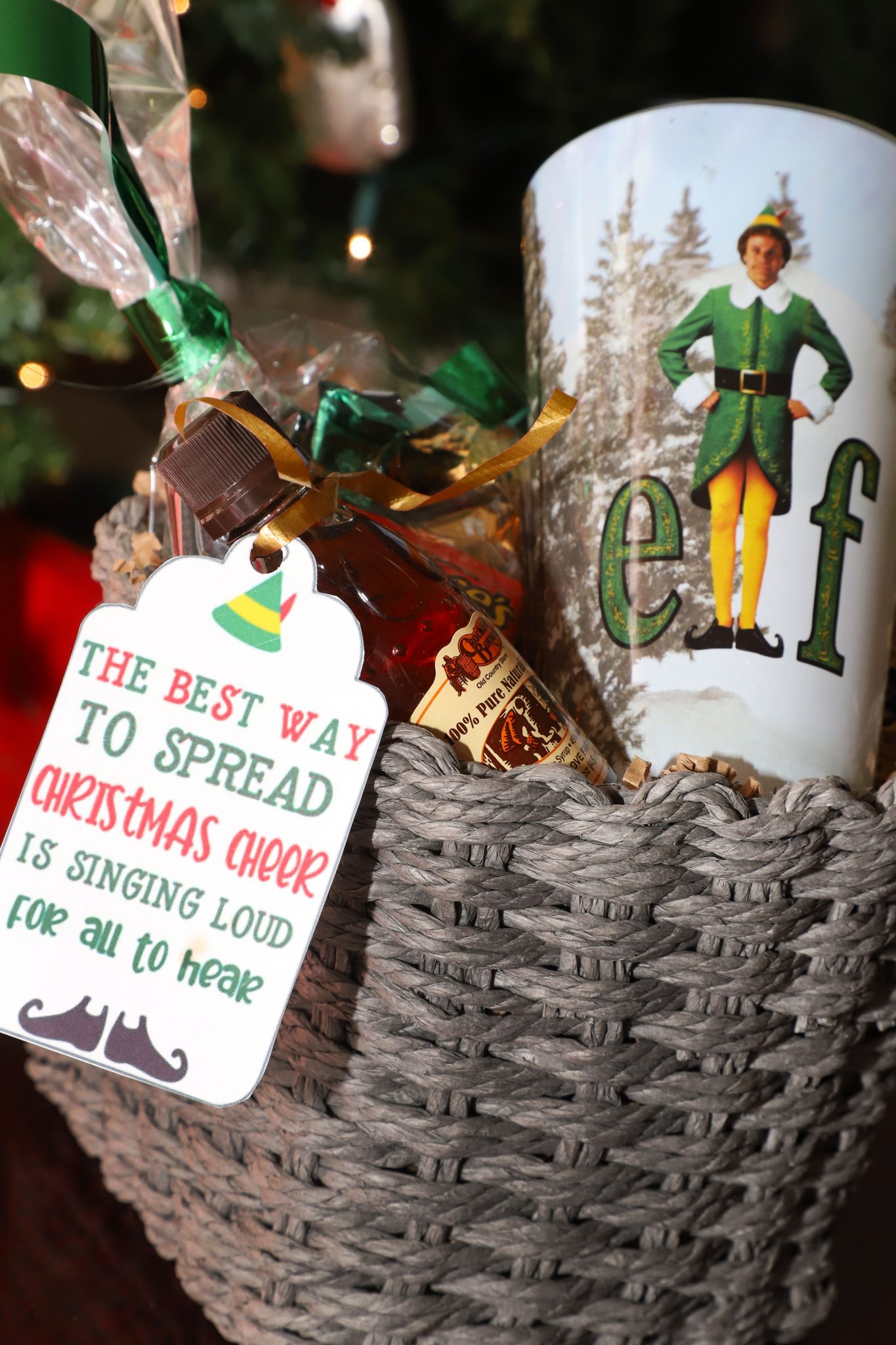 Printable "Elf" Movie Themed Holiday Tags and Gift Baskets - For the ...