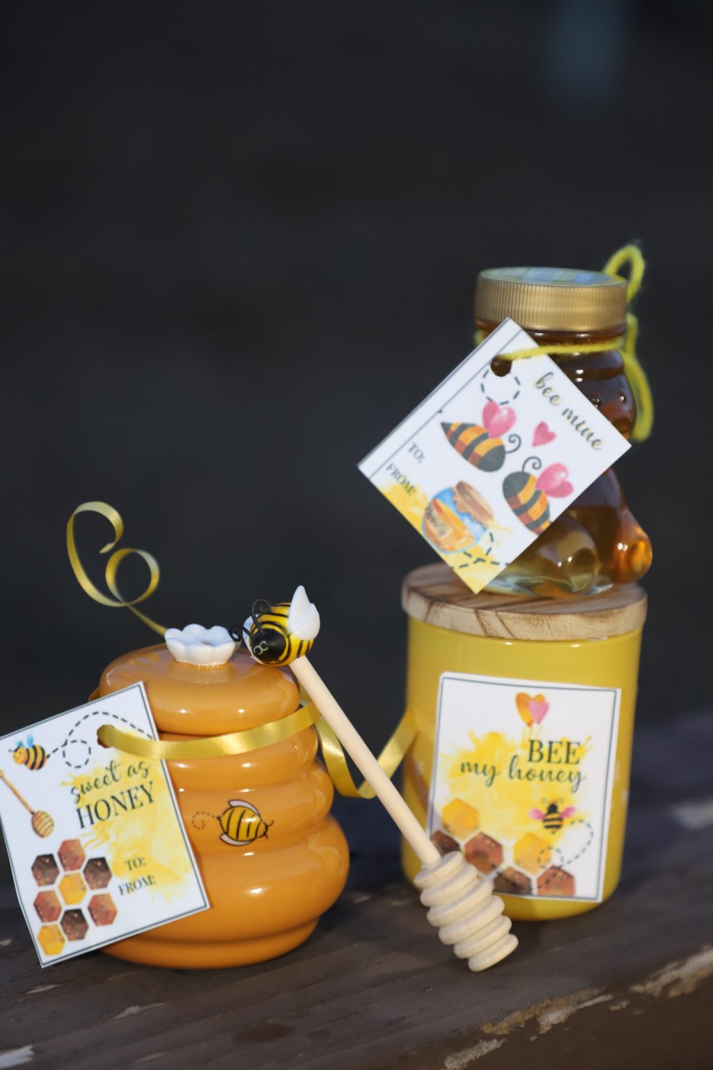 Bee Mine Printable Valentine Gift Tag Cards - For the Love of Food