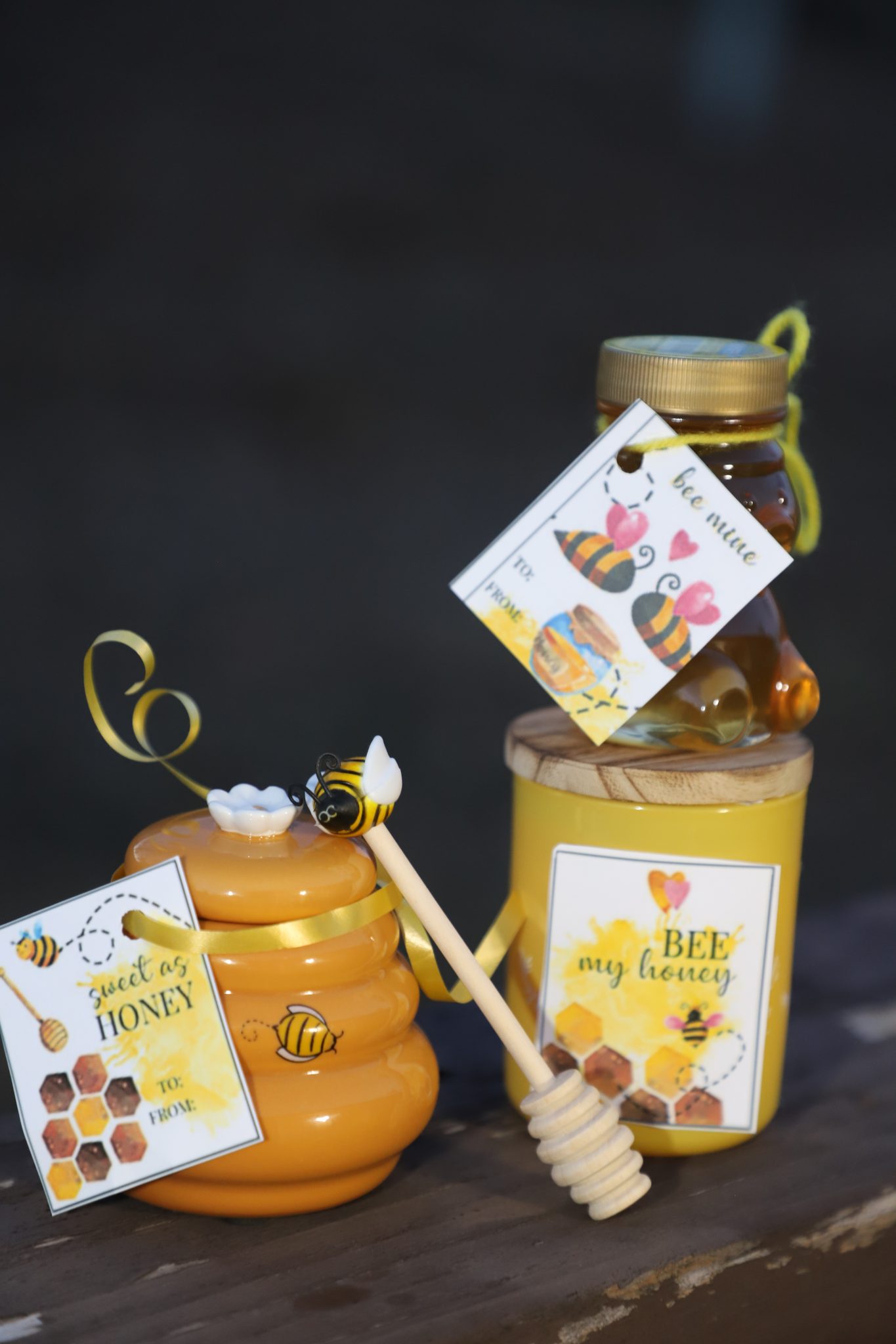 Bee Mine Printable Valentine Gift Tag Cards - For the Love of Food