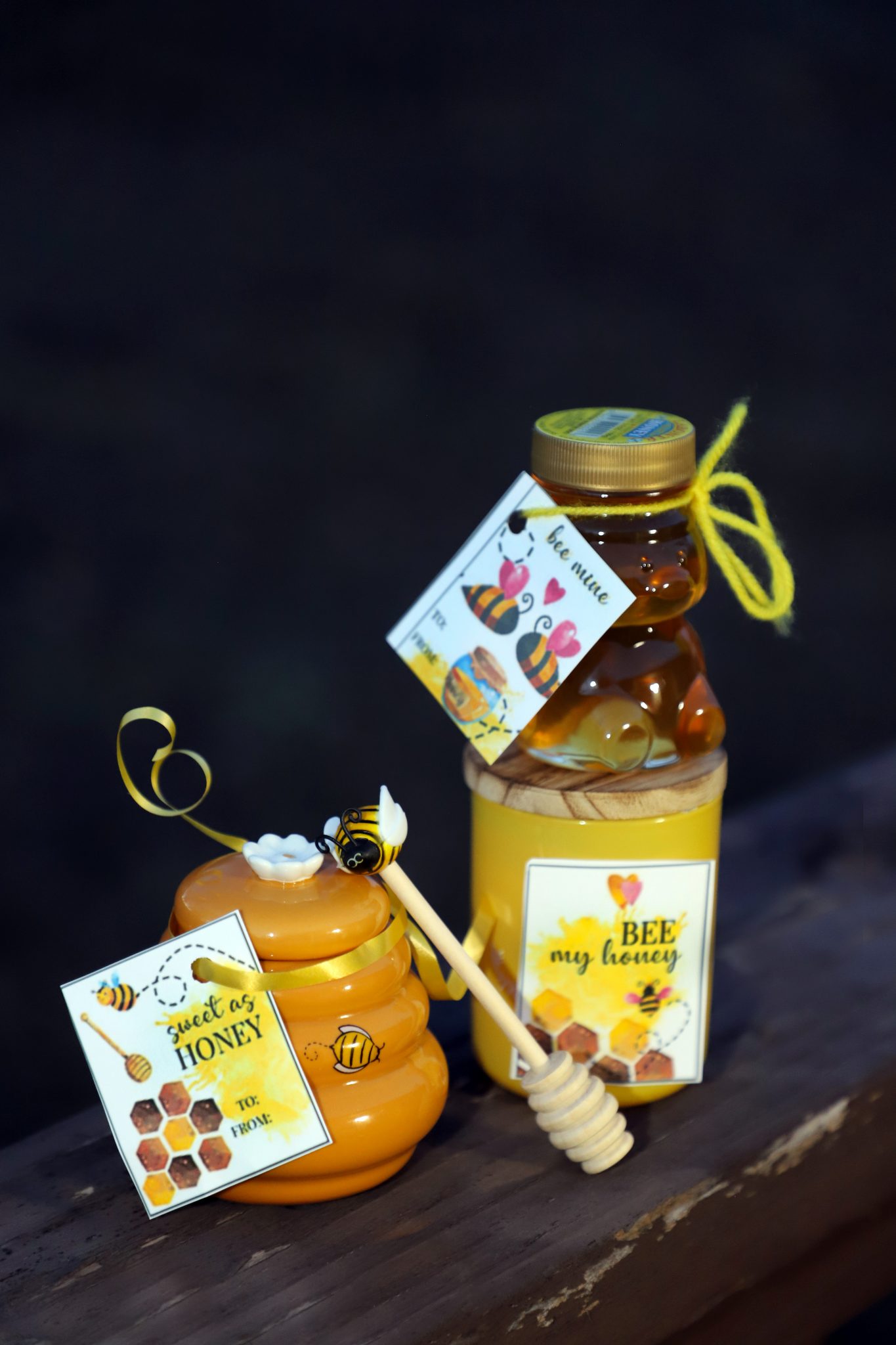 Bee Mine Printable Valentine Gift Tag Cards - For the Love of Food