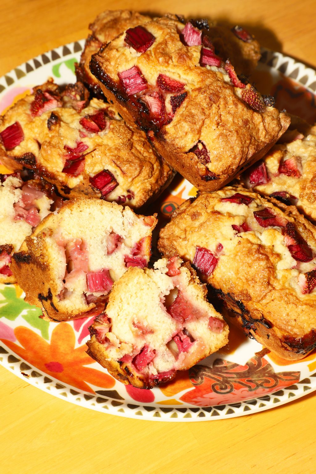 Strawberry Rhubarb Breakfast Bread #SpringSweetsWeek - For the Love of Food