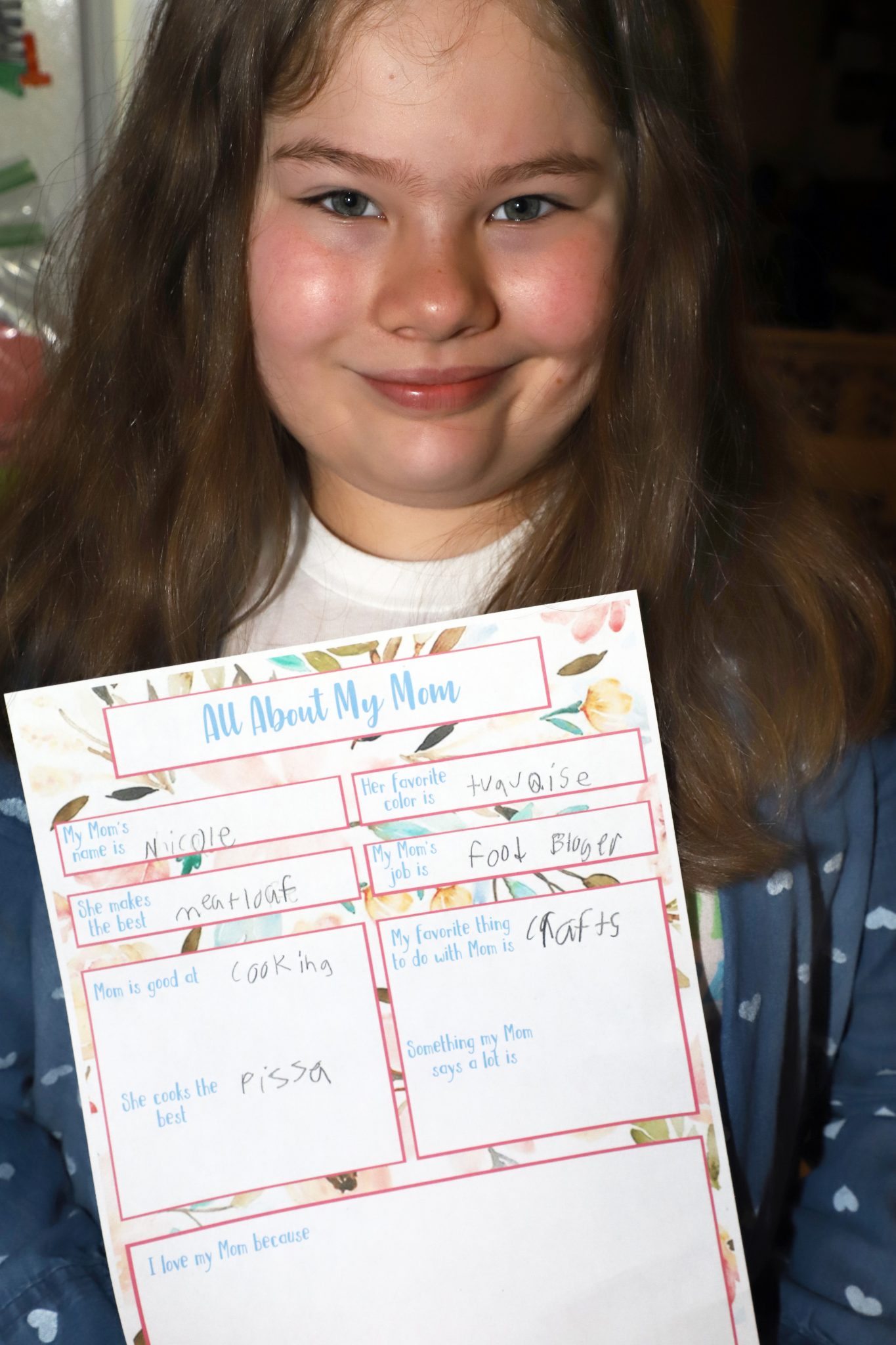 'All About My Mom' Mother's Day Print and Color Gift Idea - For the ...