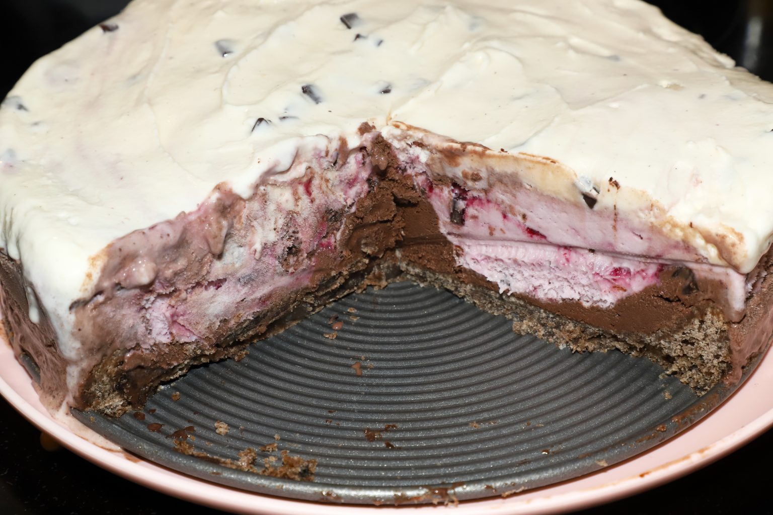 Layered Ice Cream Cookie Pie #SummerDessertWeek - For the Love of Food