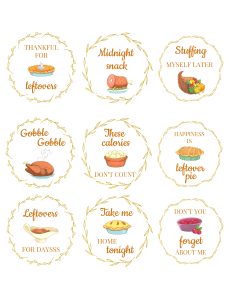 Thanksgiving Leftovers Printable Tags - For the Love of Food
