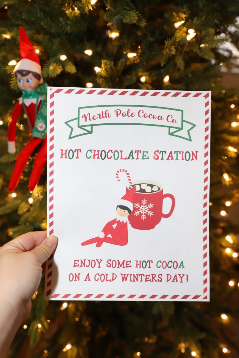 Elf on the Shelf Hot Chocolate Station and Printable Signs - For the ...