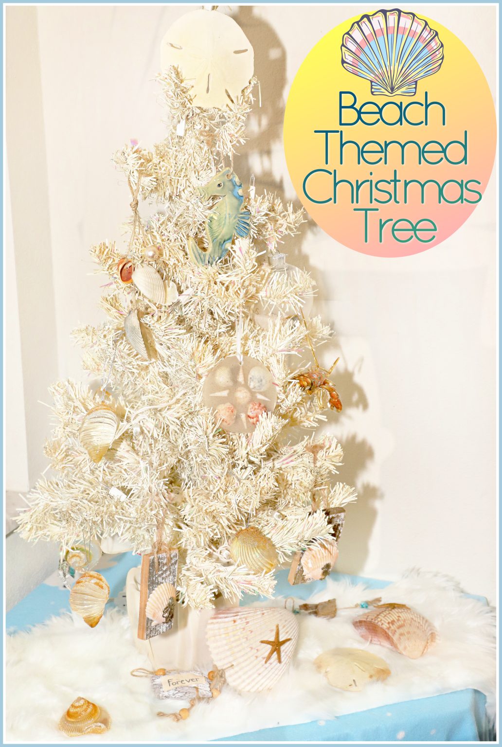Beach Themed Coastal Christmas Tree - For the Love of Food