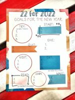 New Year Goal Setting Chart | 22 for 2022 Printable - For the Love of Food