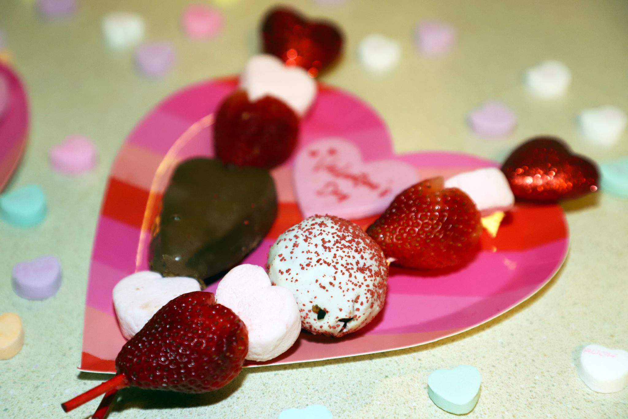 Sweetheart Candy and Fruit Kabobs - For the Love of Food
