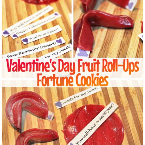 Valentine's Day Fruit Roll-Ups Fortune Cookies - For the Love of Food